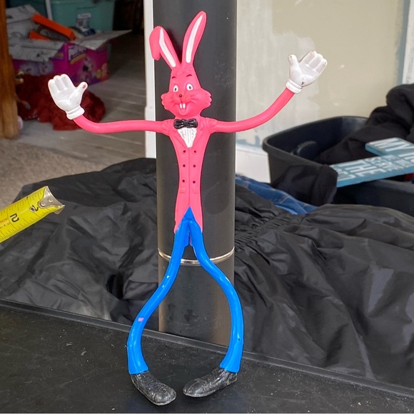 Holiday | Vintage 9 Russ Bendable Bunny Bendy Figure Blue Pink Rubber ...